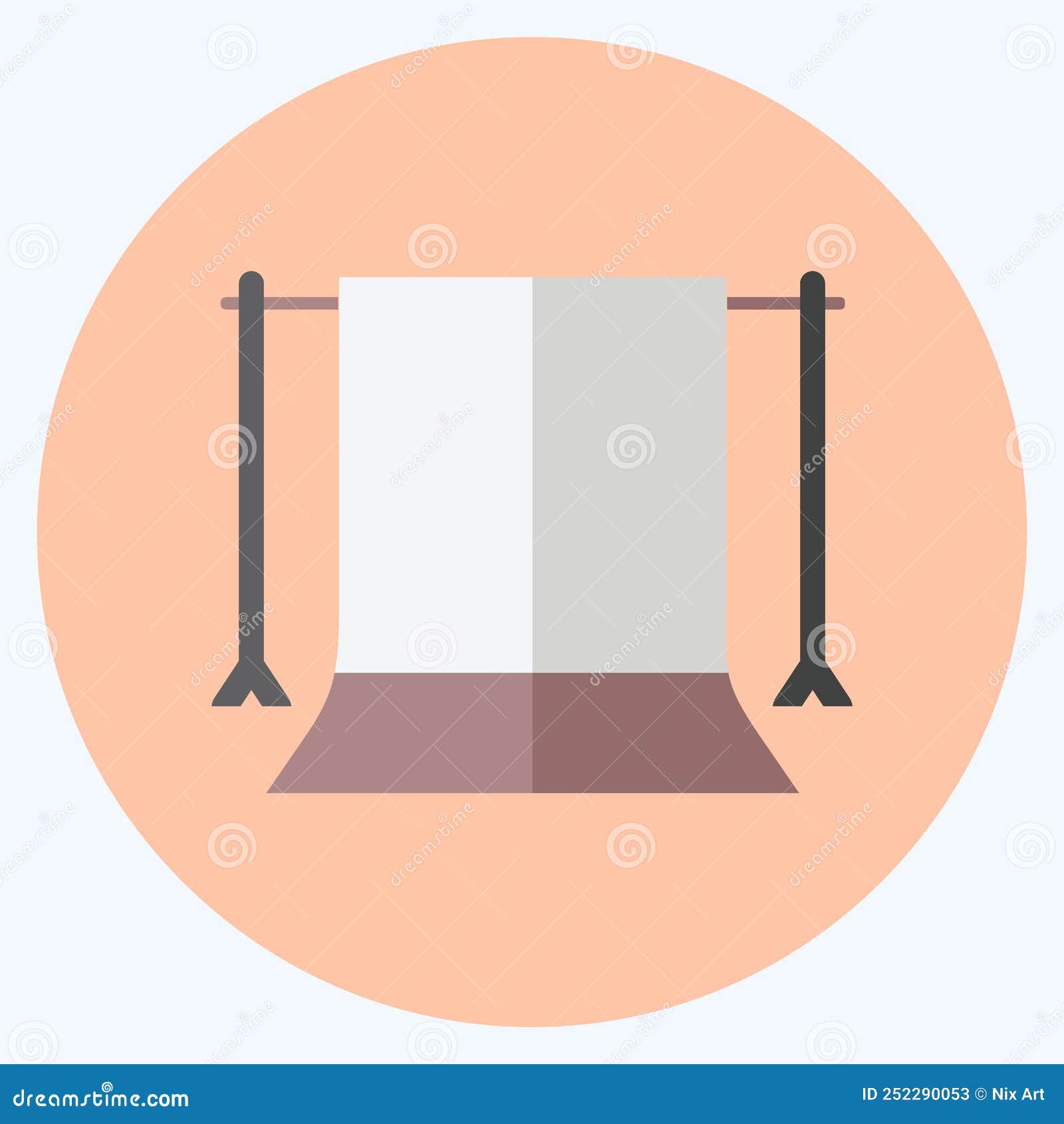 Back Stand Icon in Trendy Flat Style Isolated on Soft Blue Background ...