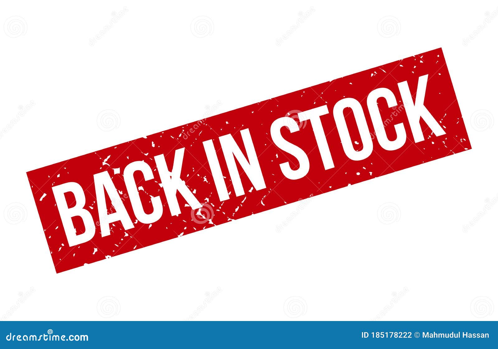 Back in Stock Rubber Stamp. Red Back in Stock Rubber Grunge Stamp Seal ...