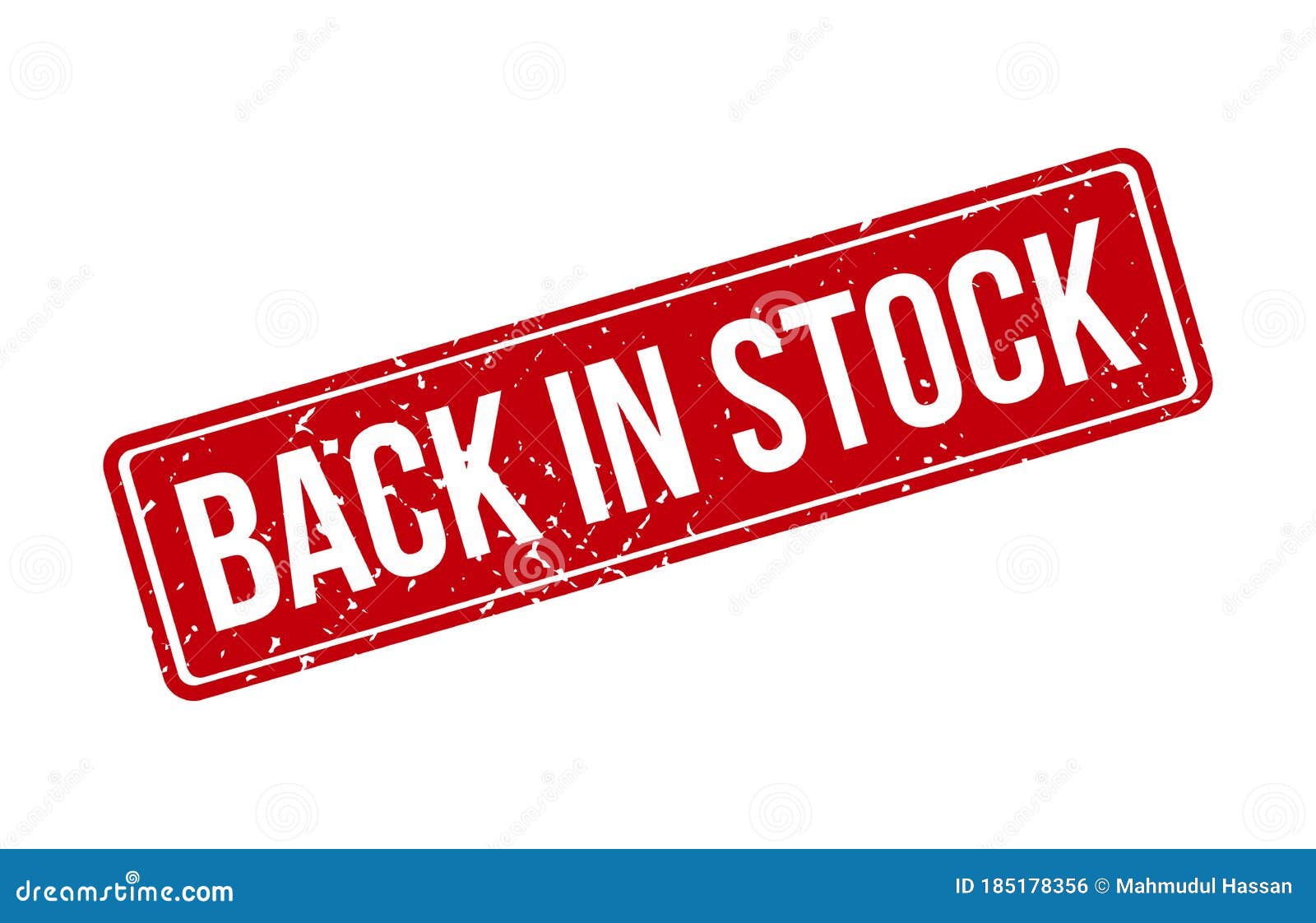 Back in Stock Rubber Stamp. Red Back in Stock Rubber Grunge Stamp Seal ...