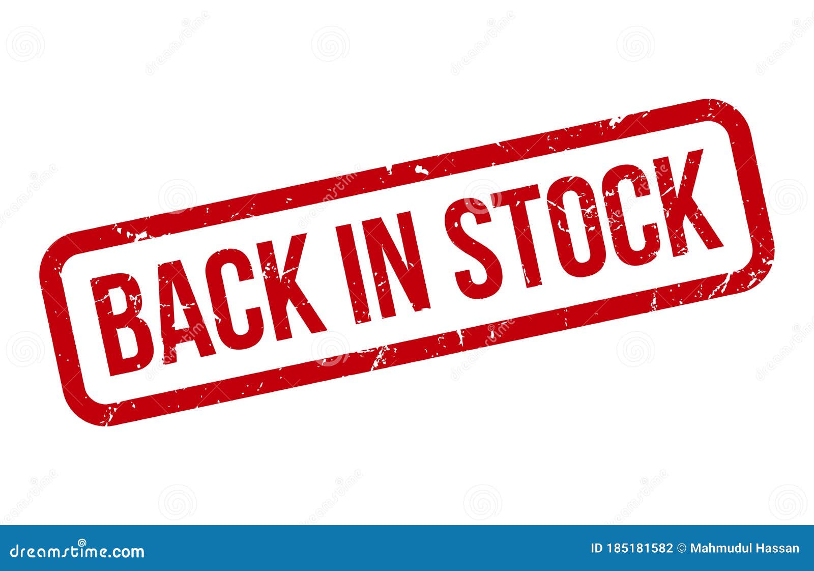 Back in Stock Rubber Stamp. Red Back in Stock Rubber Grunge Stamp Seal ...