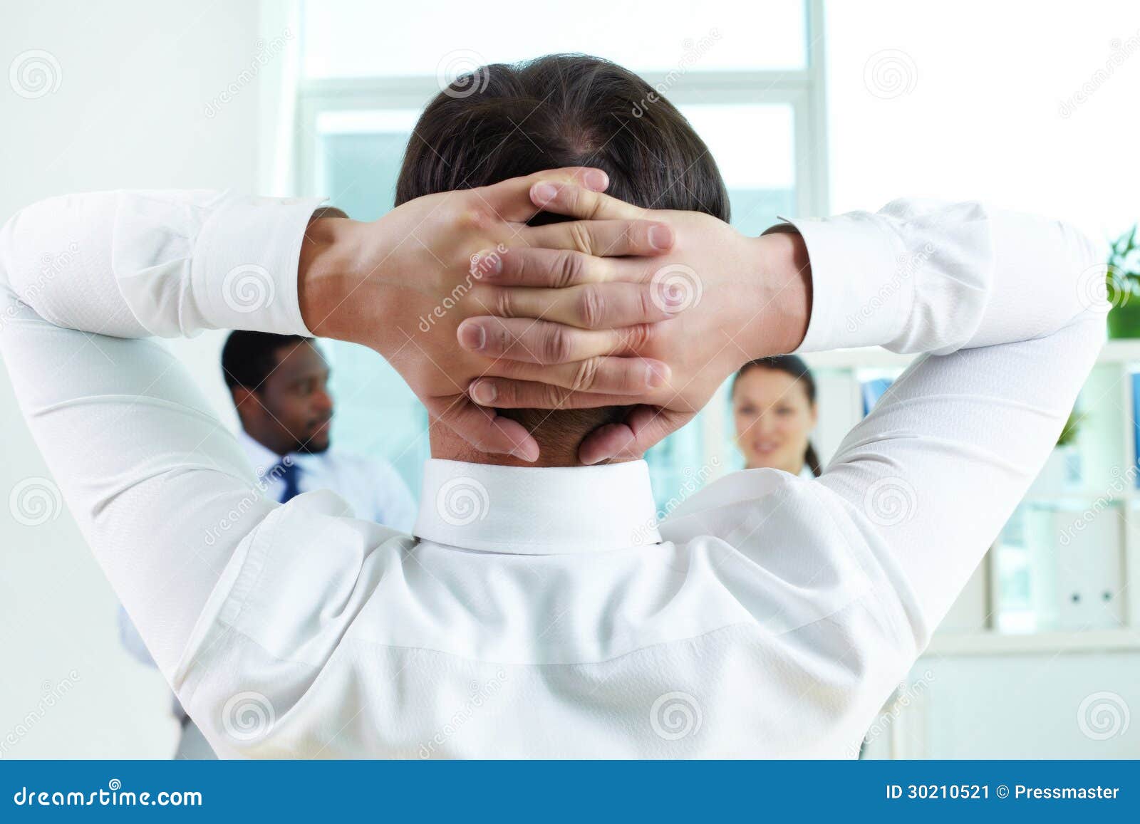 Back of leader stock image. Image of hair, hand, inside - 30210521