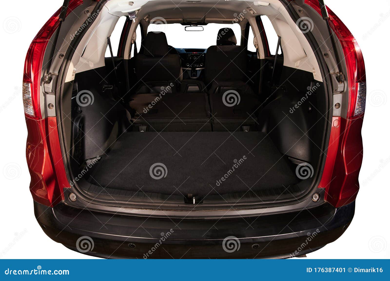 Back of SUV with Open Trunk Stock Image - Image of background ...