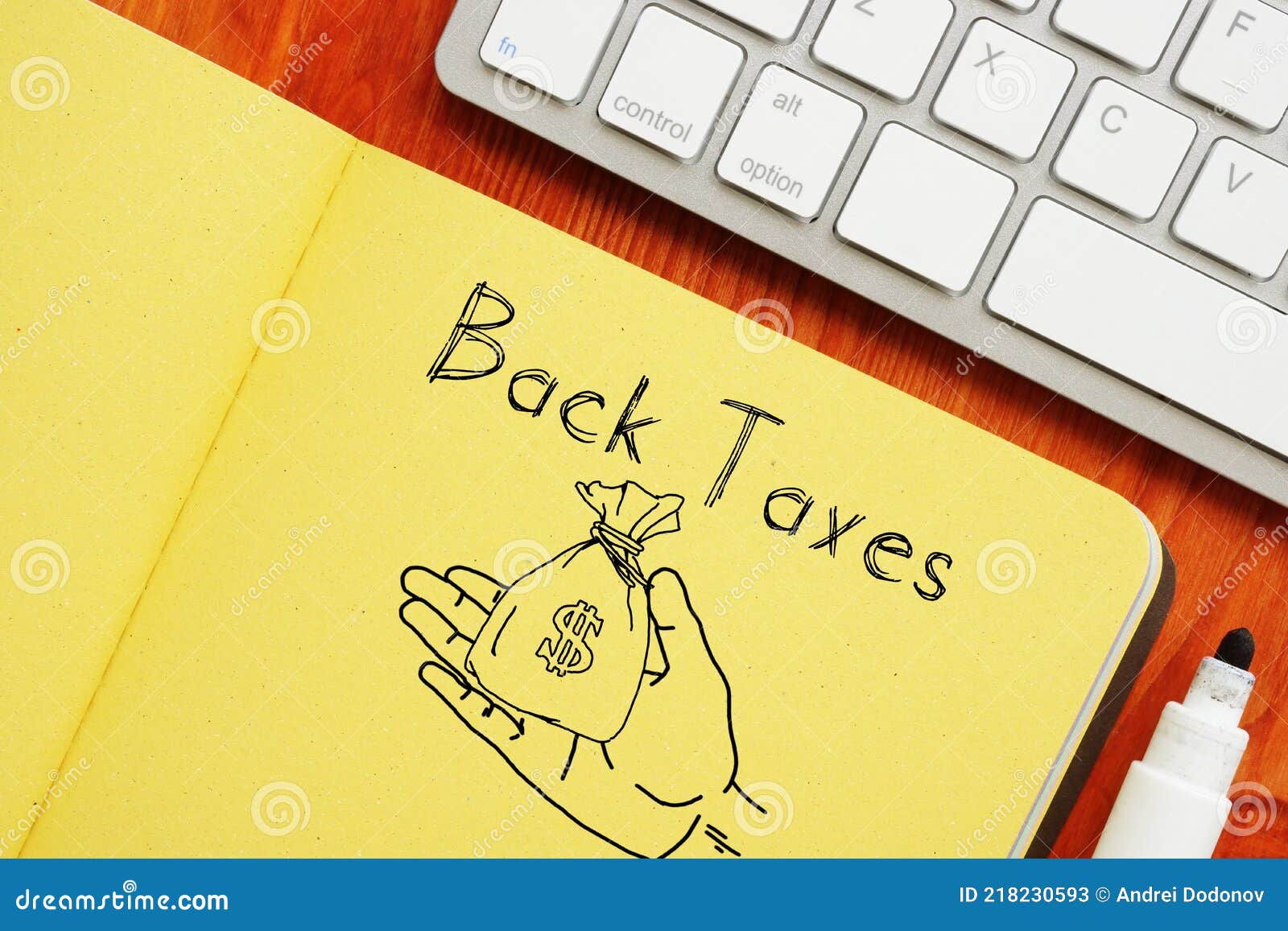 Back Taxes is Shown on the Photo Using the Text Stock Image - Image of ...