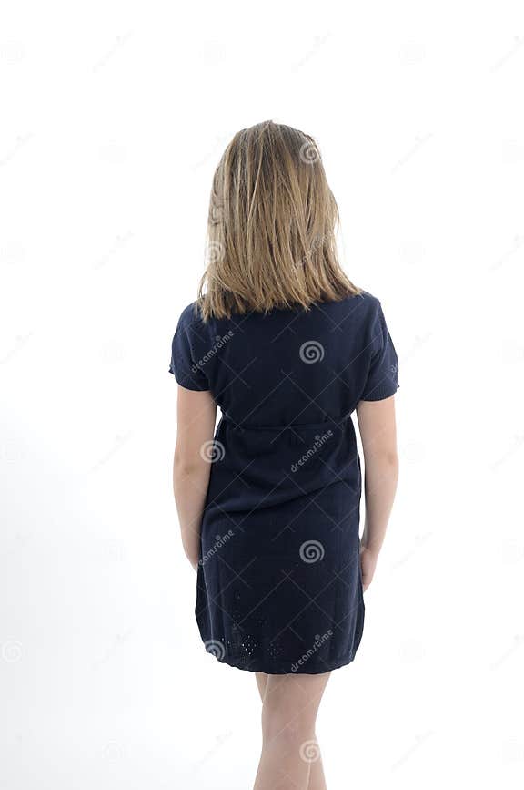 Back of Teenager Posing in Studio Stock Photo - Image of hand, teens ...