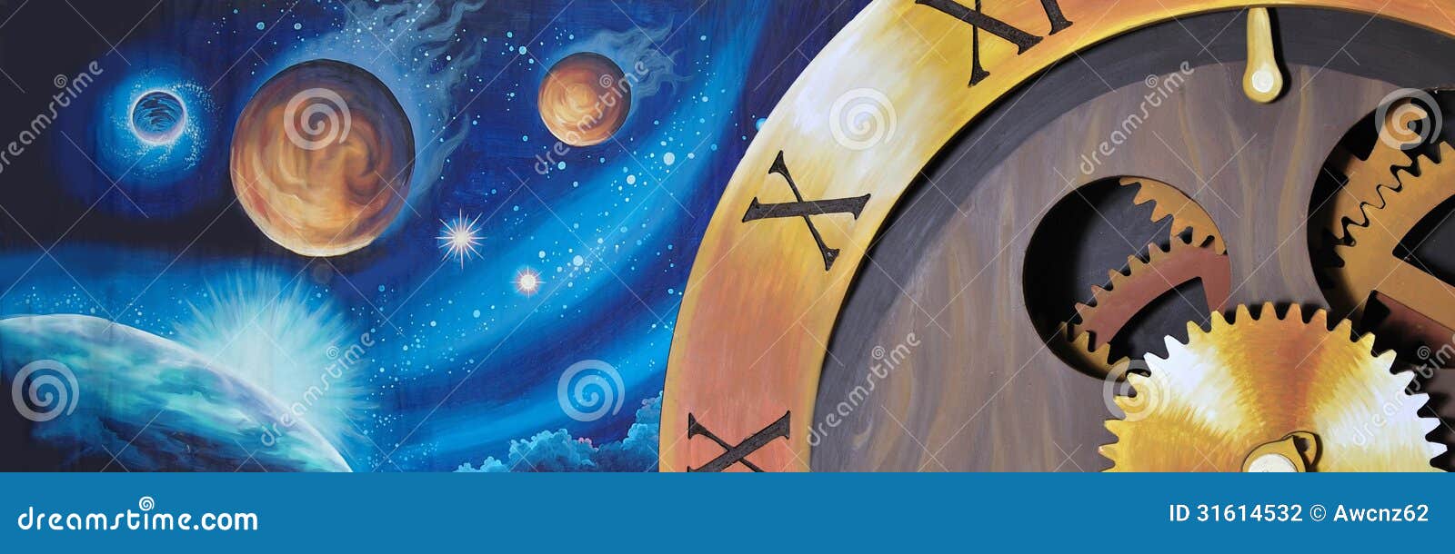 Back in time stock illustration. Illustration of piece - 31614532