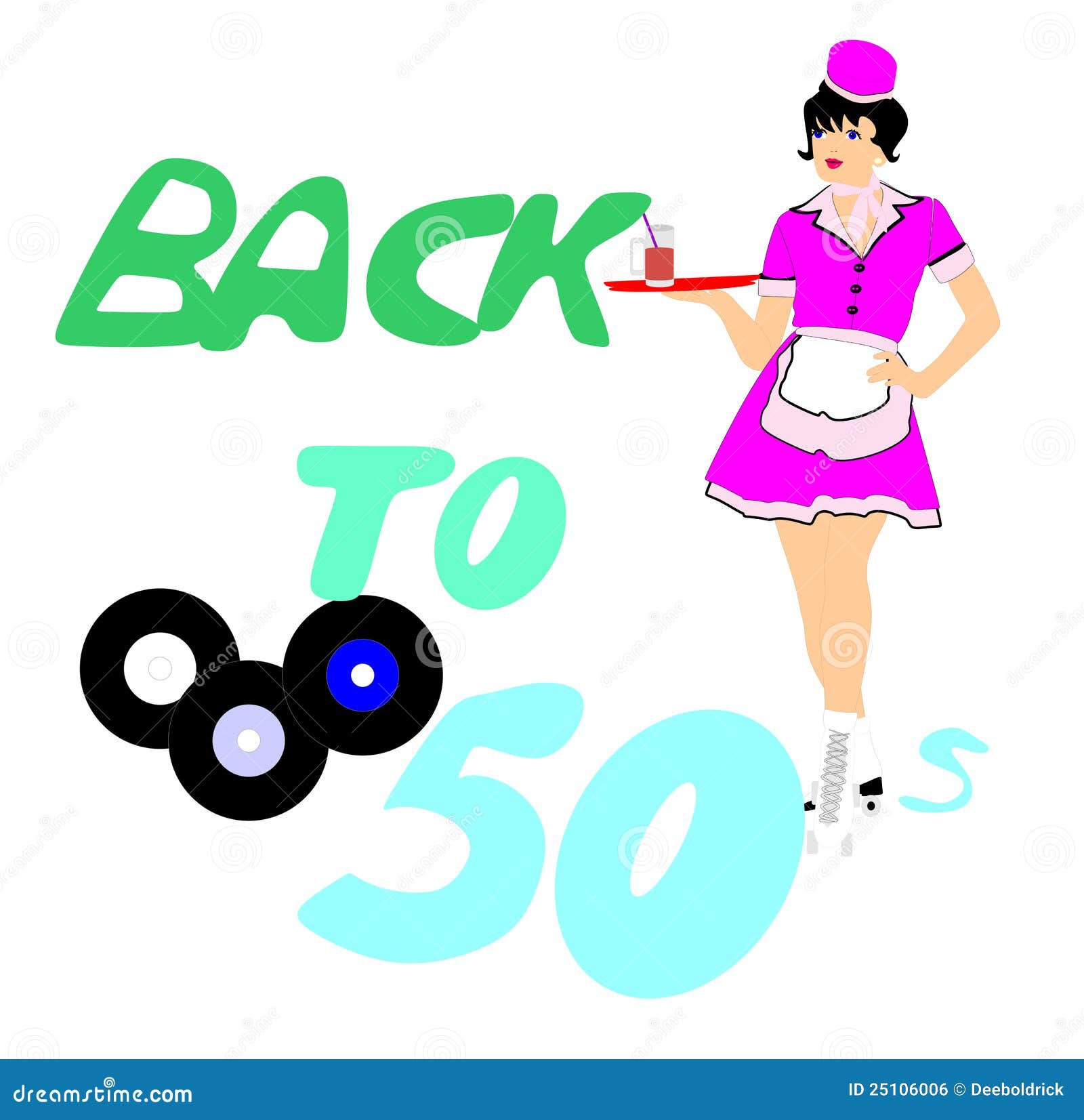Back to the 50 s stock vector. Illustration of slick - 25106006