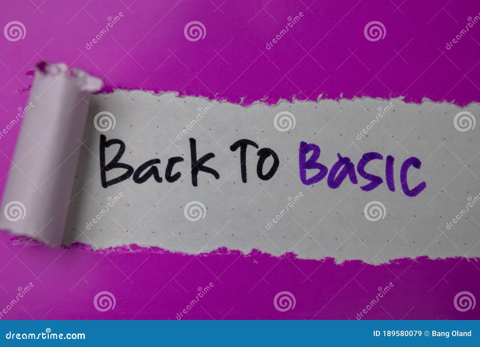 Back To Basic Text Written in Torn Paper Stock Image - Image of text ...