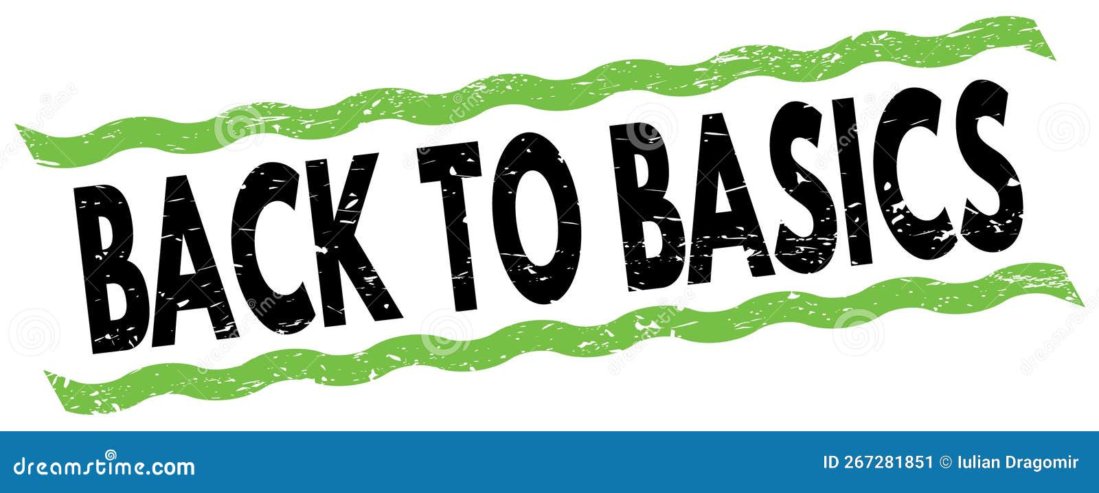 BACK TO BASICS Text on Green-black Lines Stamp Sign Stock Illustration ...