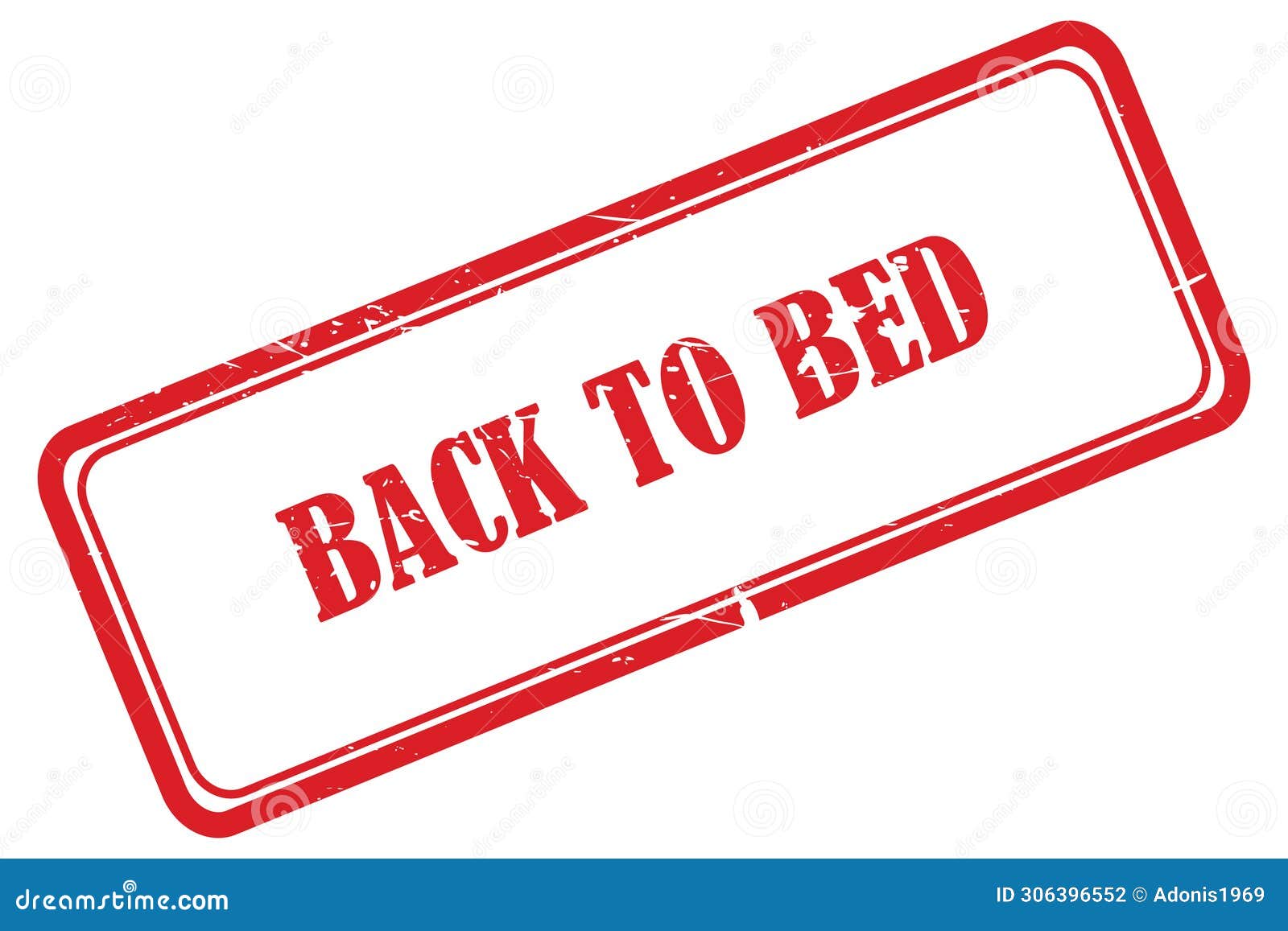 Back to bed stamp on white stock illustration. Illustration of ...
