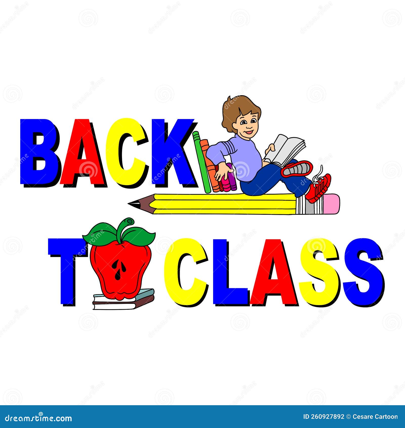 Back to class banner stock vector. Illustration of elements - 260927892