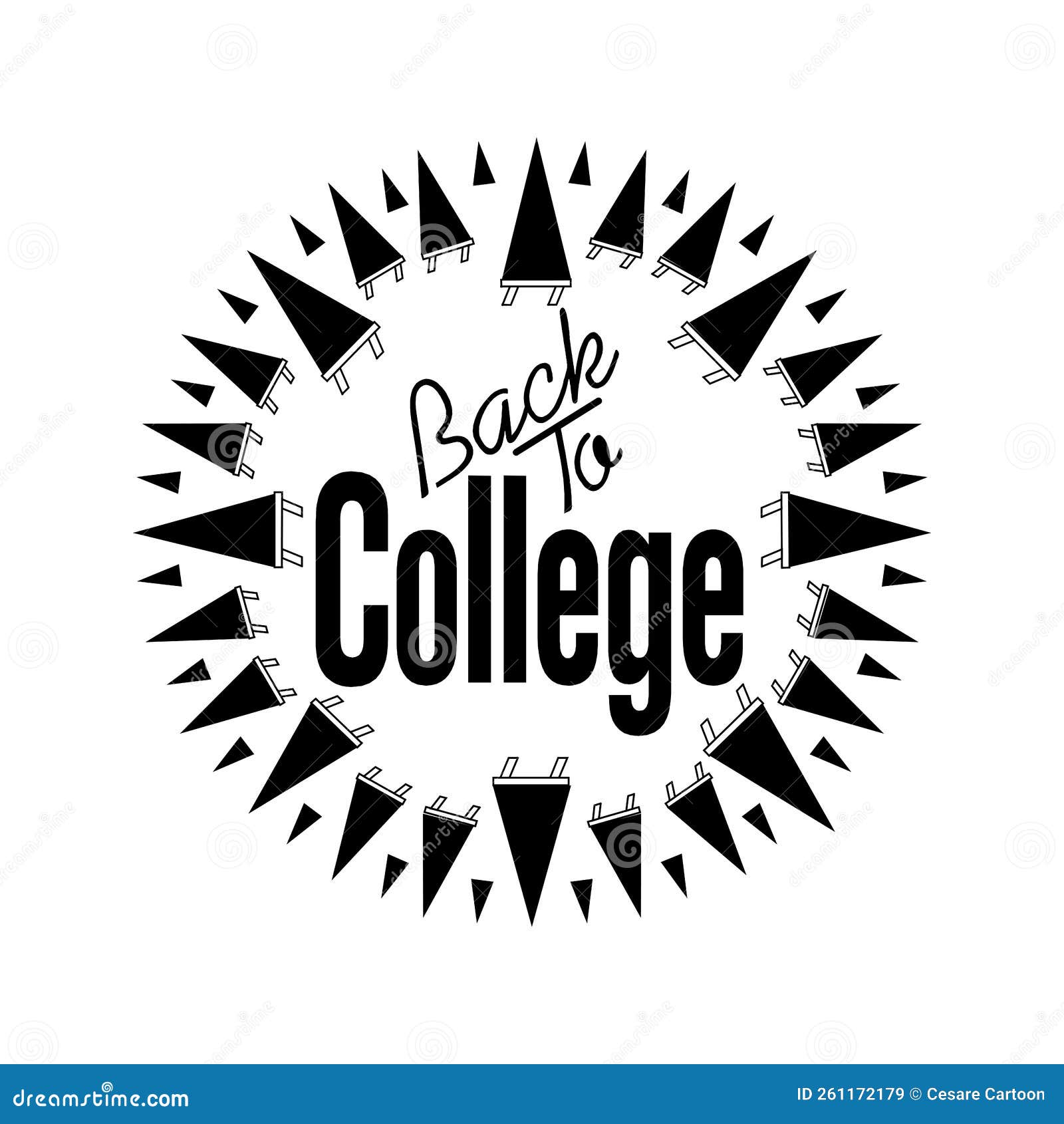 Back to college logo stock vector. Illustration of mockup - 261172179