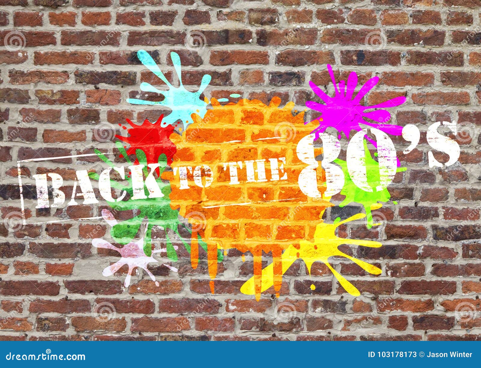 Back To the Eighties Wall stock illustration. Illustration of back ...