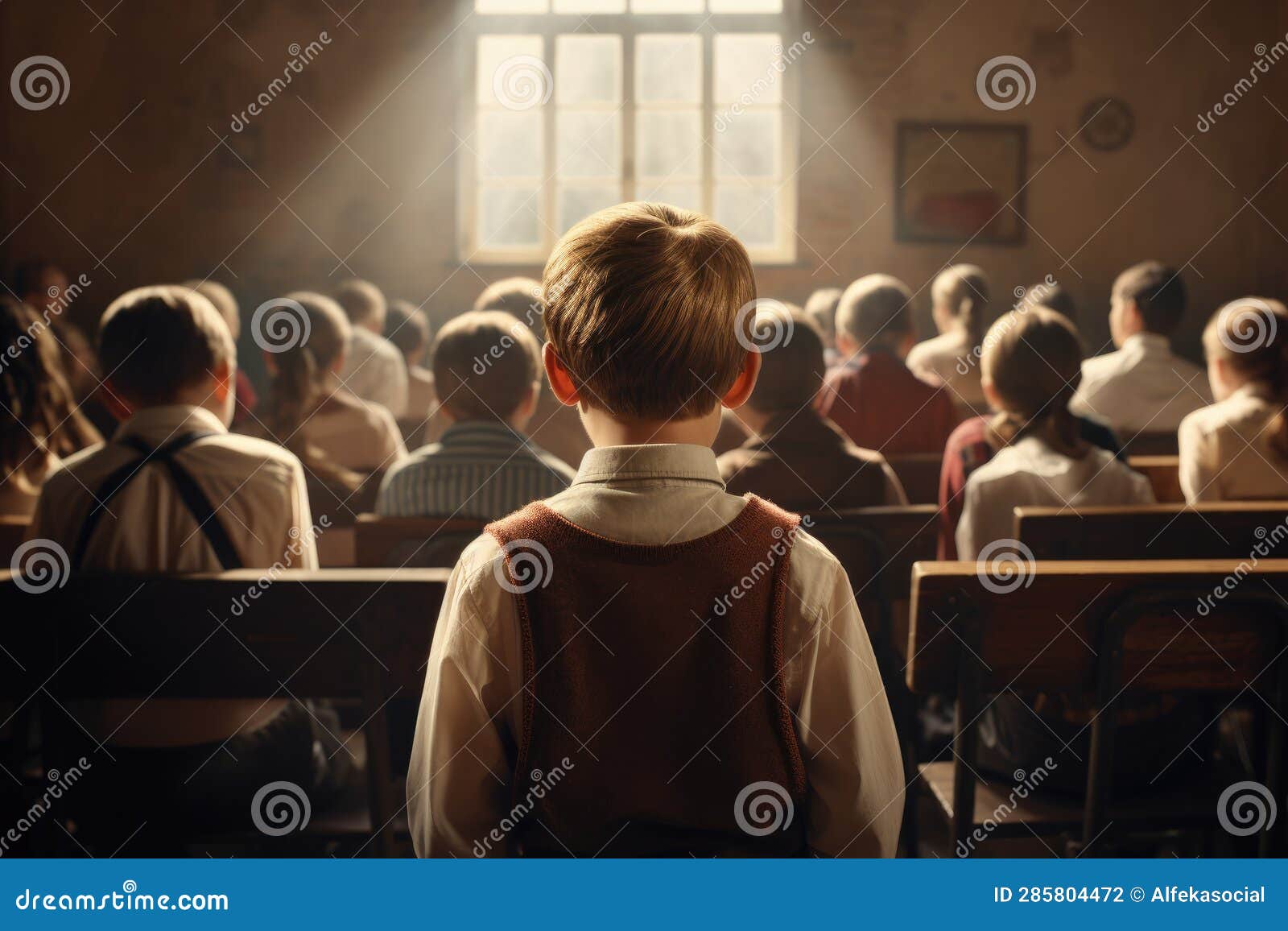 Students Facing Back Background, Child in Middle of Class, Back To ...