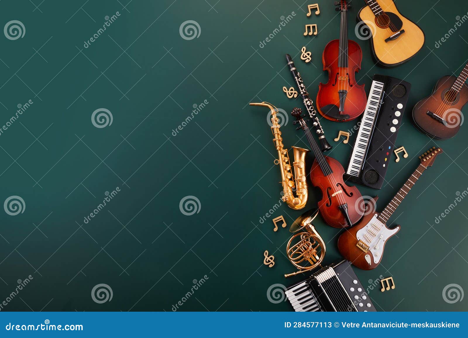 Back To Music School Concept. Music Lesson School Education Concept ...