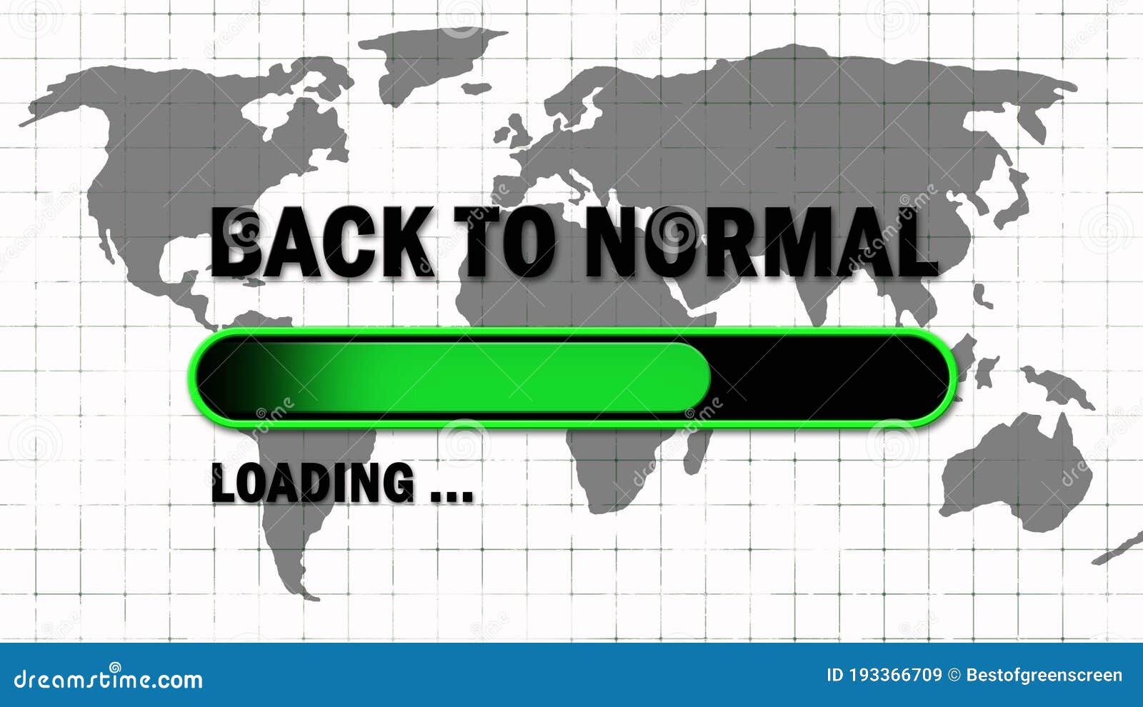 BACK TO NORMAL Lettering in Black Color - Green Loading Progress Bar in ... BACK TO NORMAL Lettering in Black Color - Green Loading Progress Bar in ...