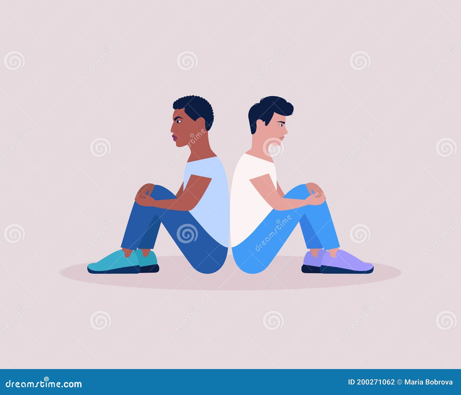 Back to back stock vector. Illustration of community - 200271062