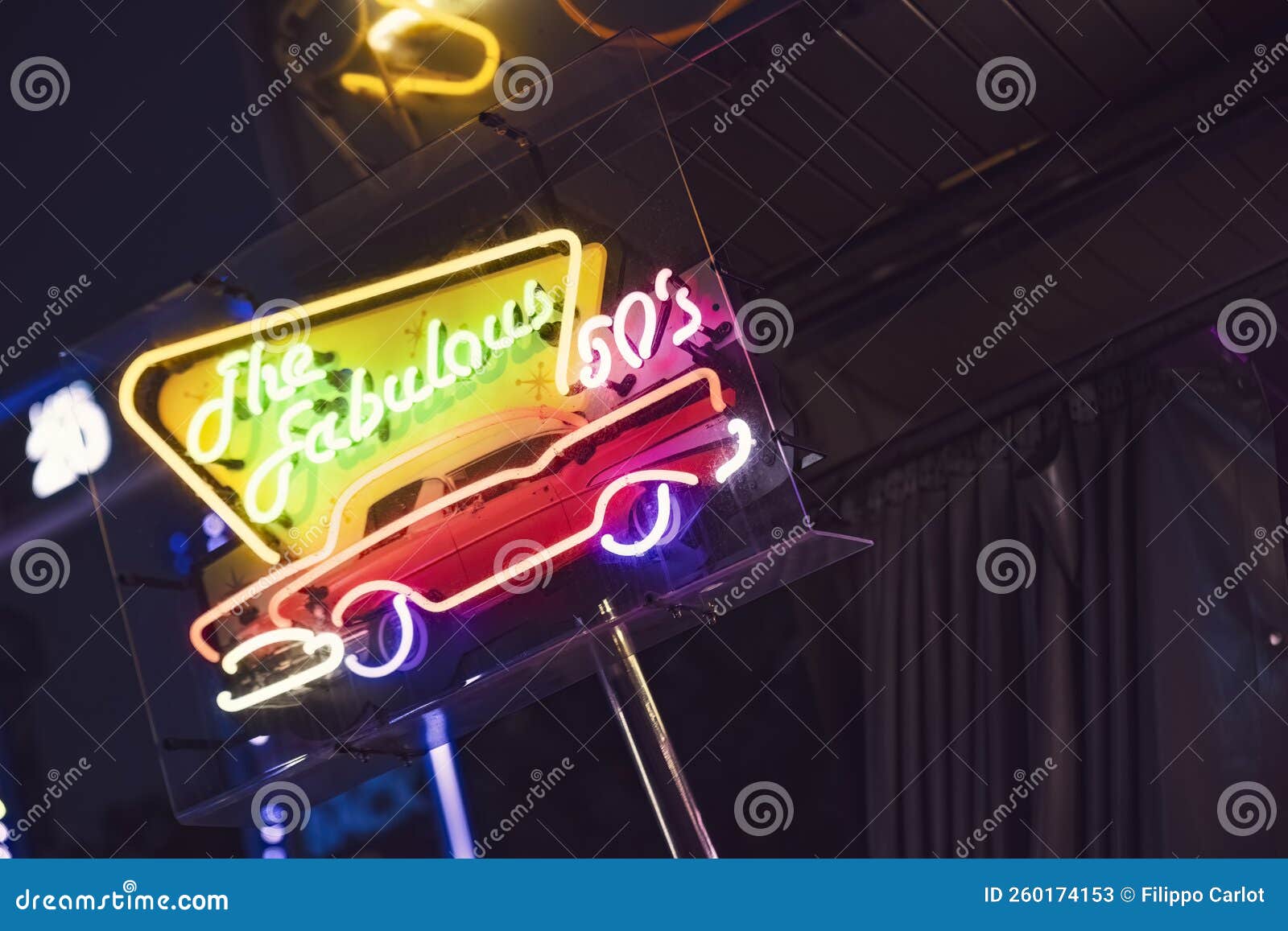 Back to the 50s stock image. Image of retro, lights - 260174153