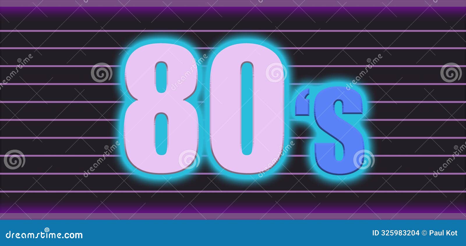 Back To 80s Banner. 80 S Style Illustration Stock Illustration ...