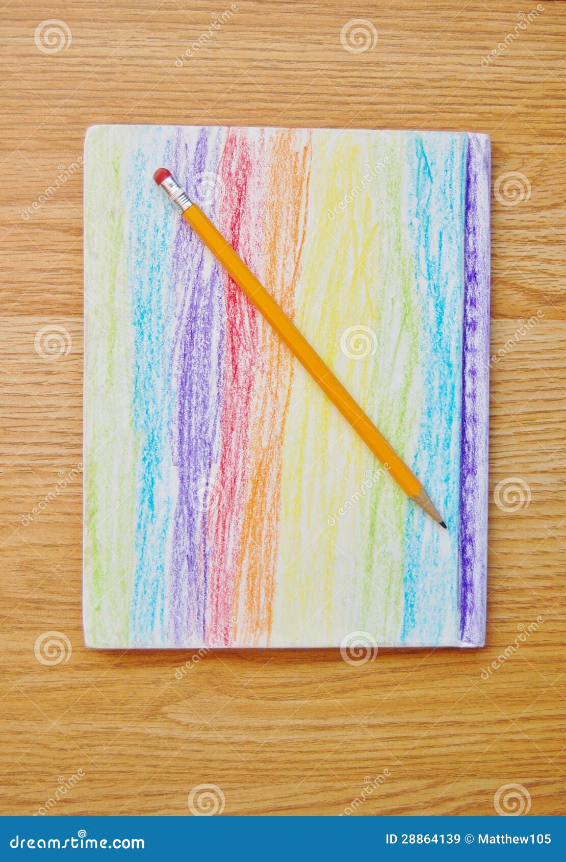 Brightly colored book stock image. Image of cram, doodle - 28864139