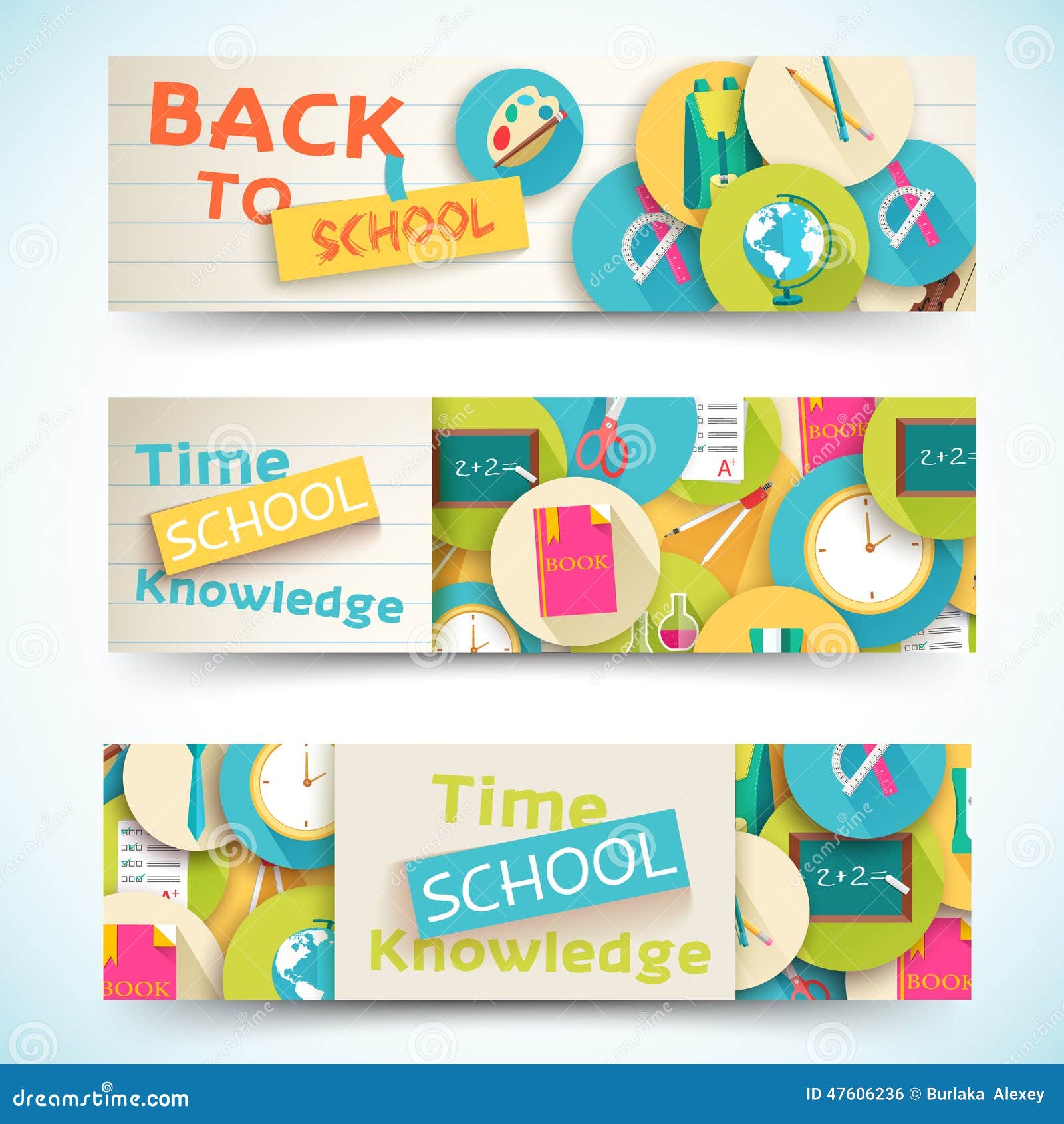 Back To School Abstract Background of Flat Icons Stock Vector ...