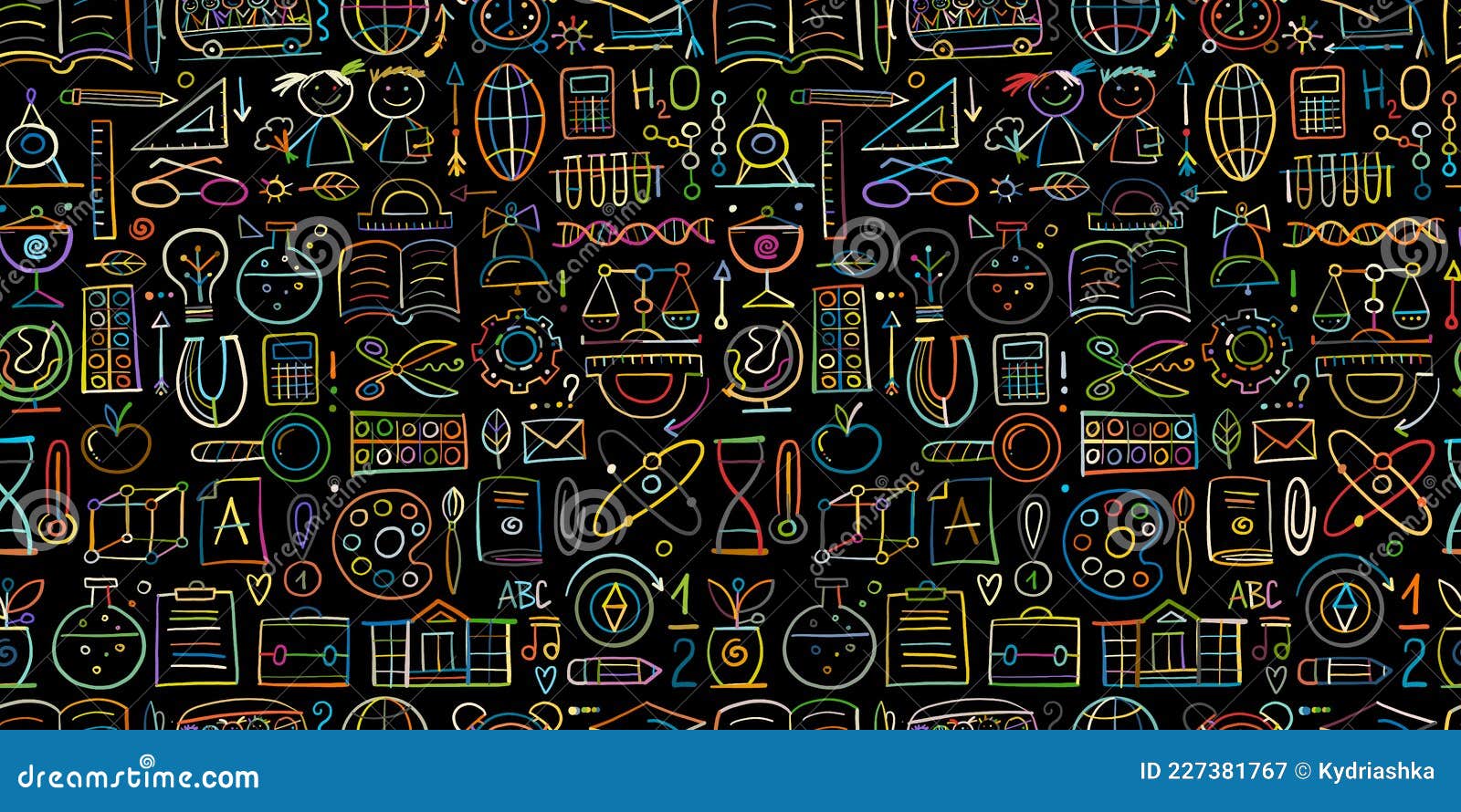 Back To School. Abstract Background Stock Vector - Illustration of ...