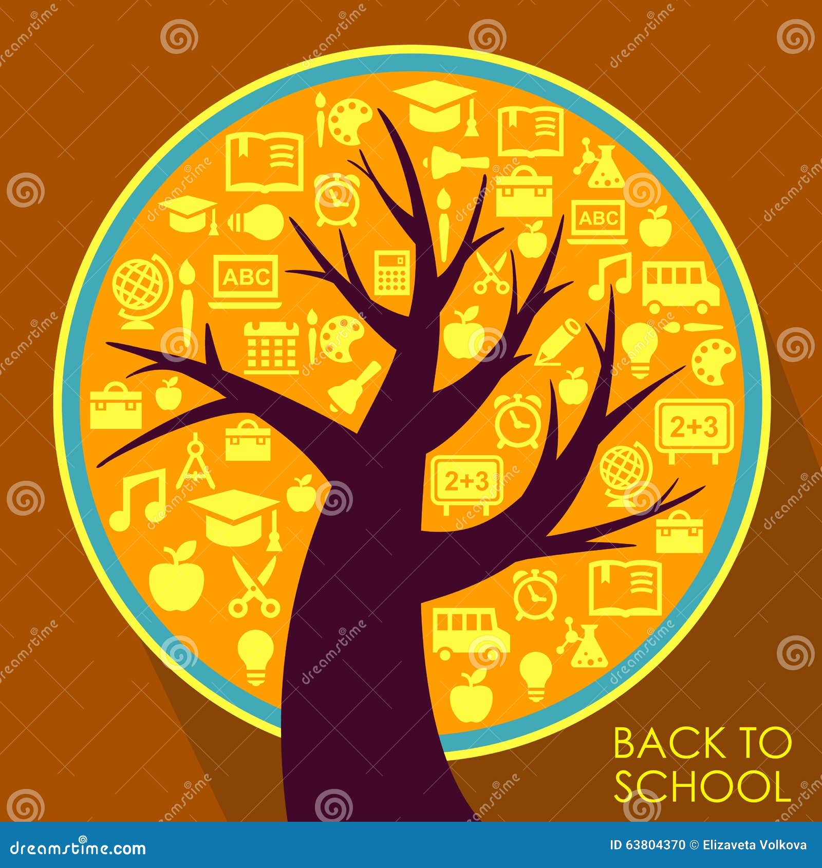 Back To School Abstract Concept Stock Vector - Illustration of brush ...