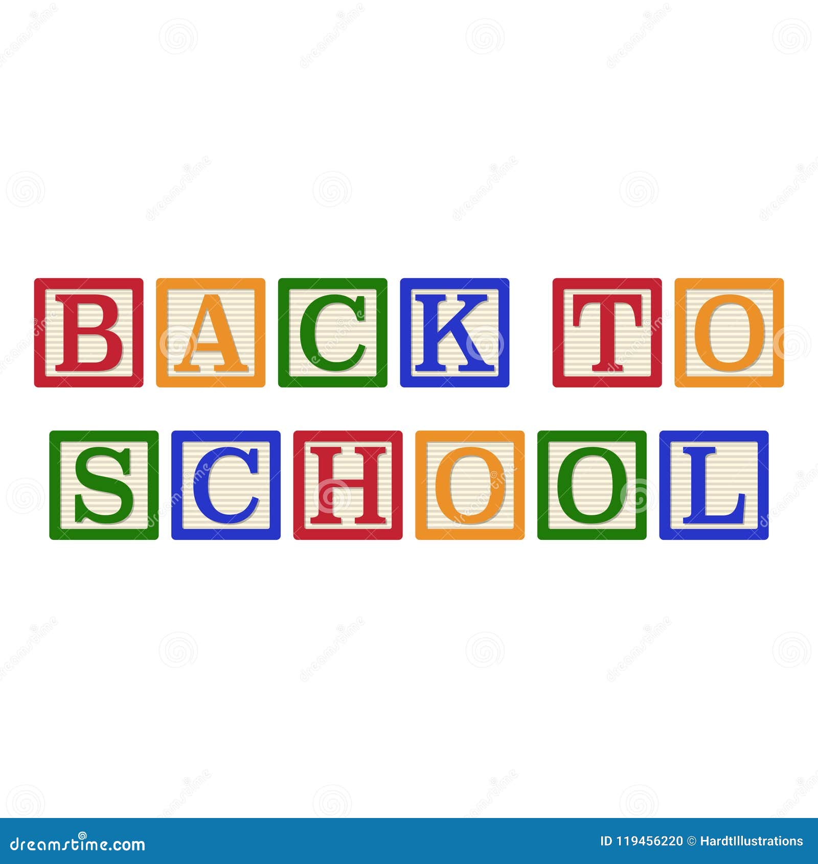 Back To School Alphabet Blocks Stock Vector - Illustration of care ...