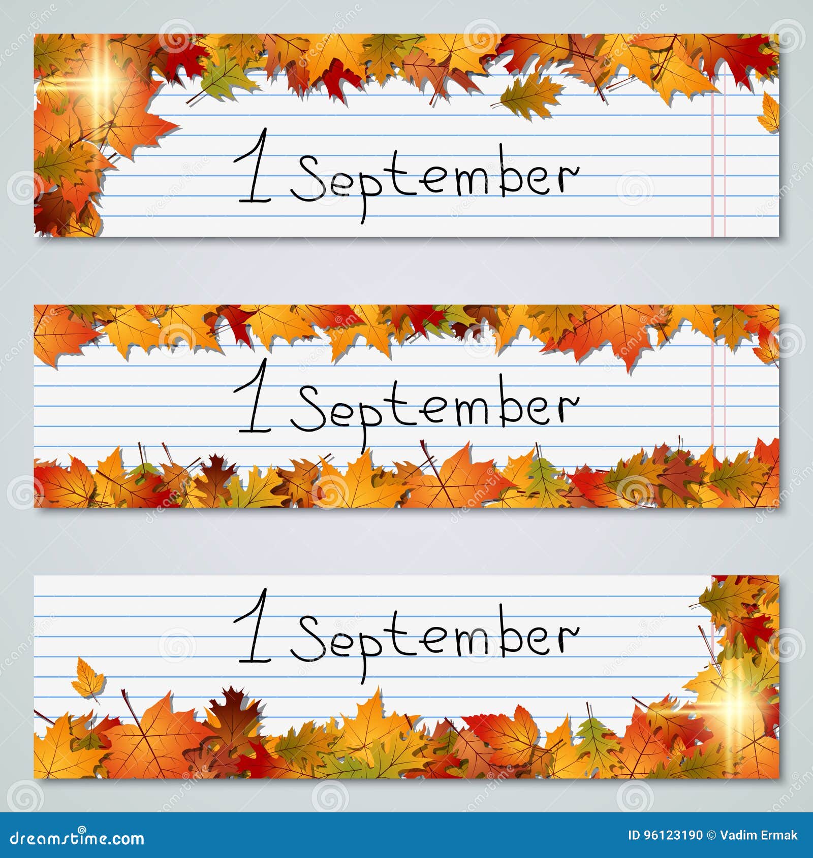 Back To School Autumn Vector Banner Stock Vector - Illustration of ...