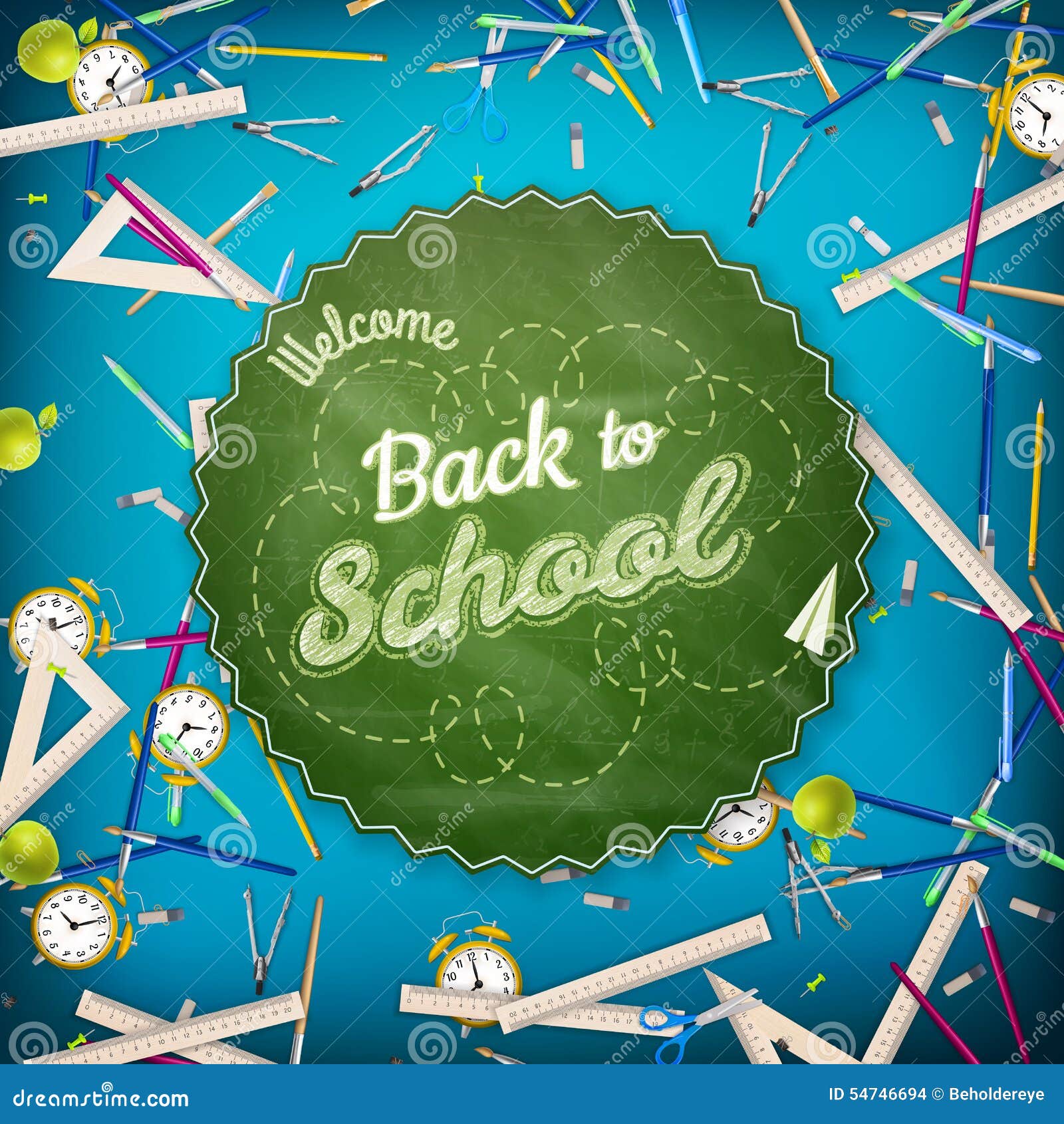 Back To School Background. EPS 10 Stock Vector - Illustration of back ...