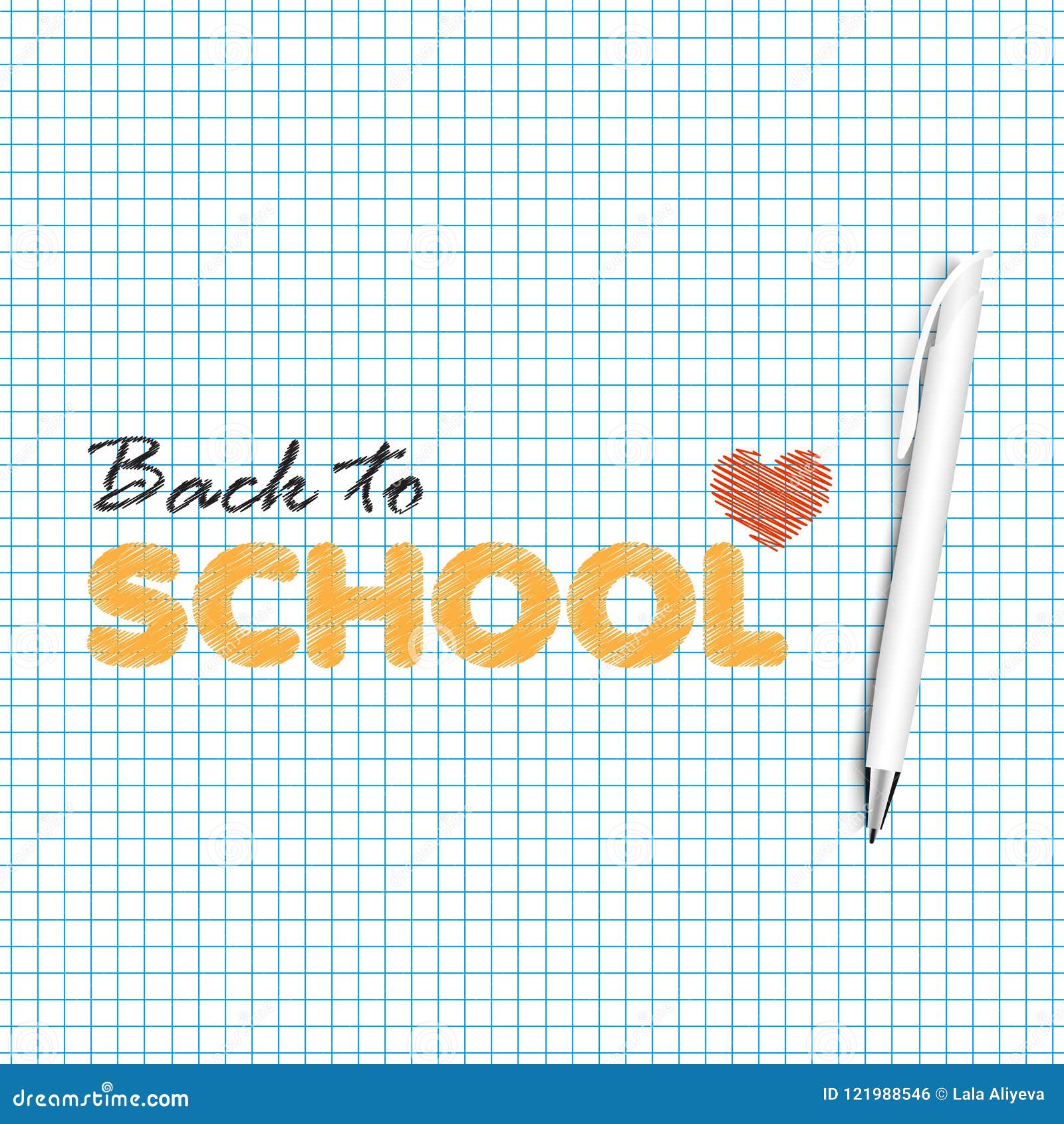 Back To School Background with Hand Written Text . Vector Stock Vector ...