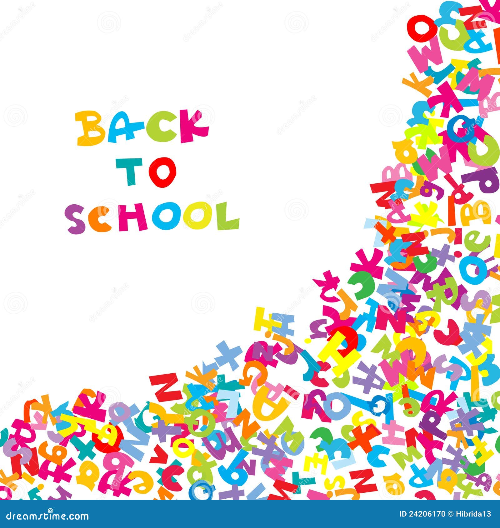 Back To School Background with Letters Stock Vector - Illustration of ...