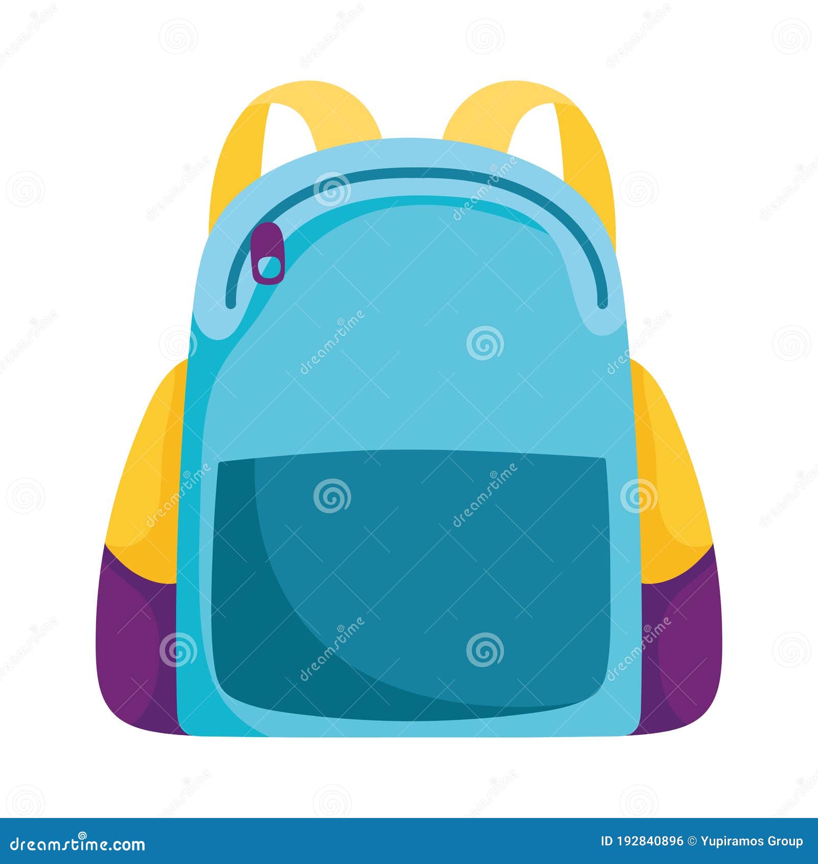 Back To School, Backpack Accessory Elementary Education Cartoon Stock ...