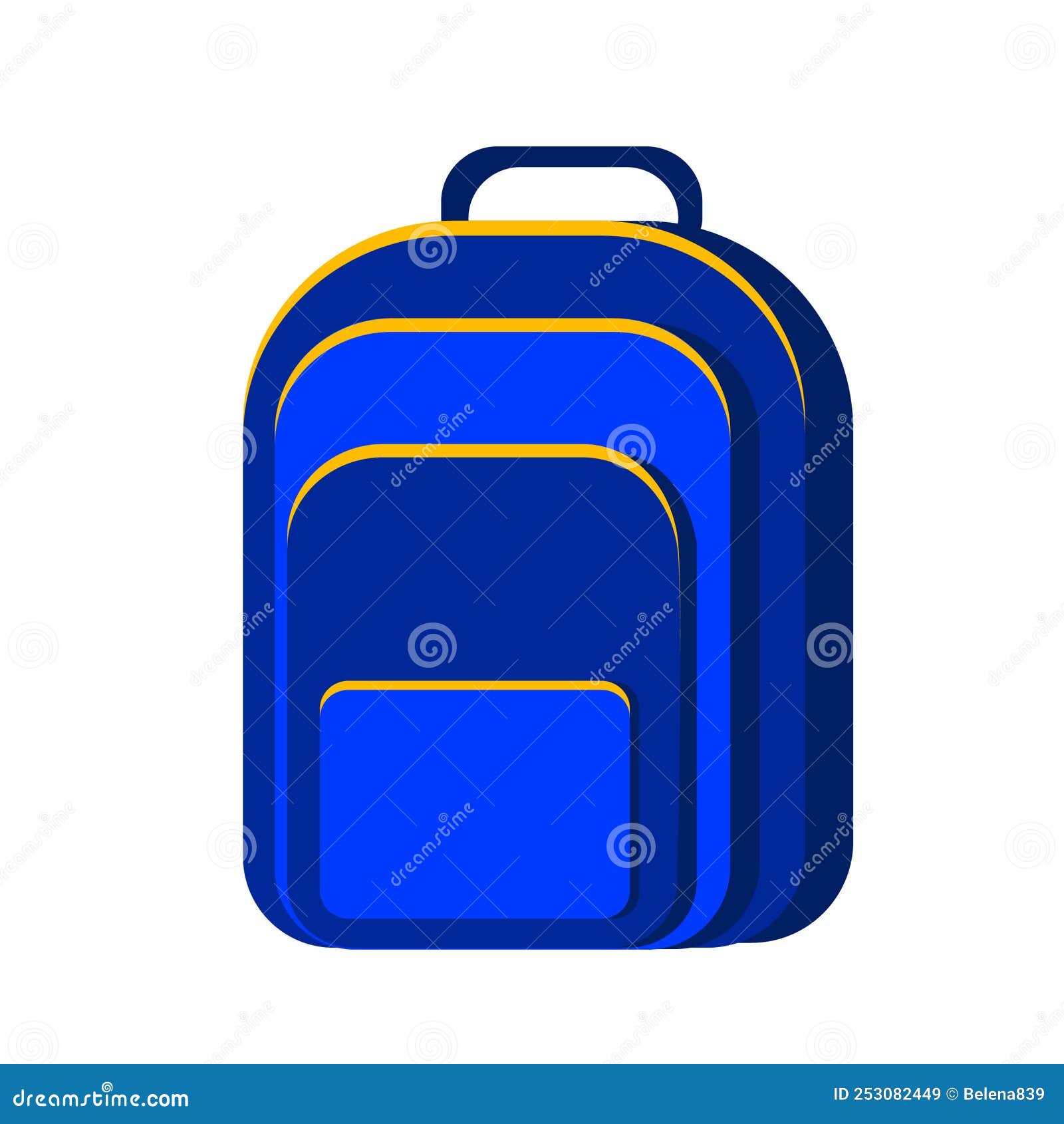 Back To School. School Backpack on a Transparent Background, Vector ...