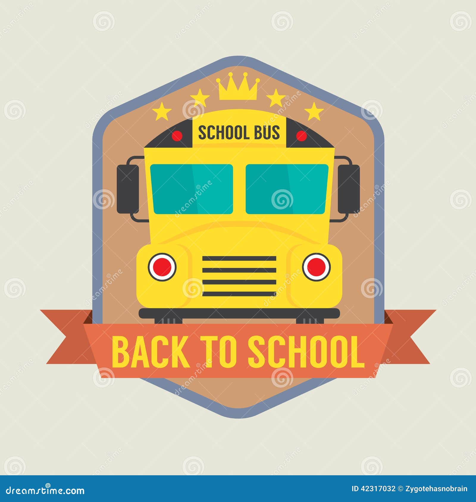 Back to School Badge stock vector. Illustration of front - 42317032