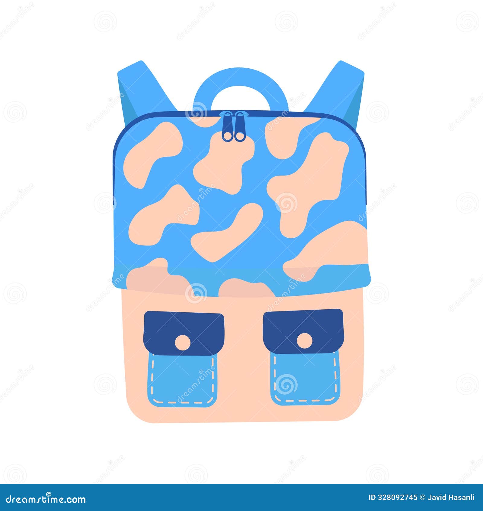 Back To School. School Bag Icon Vector Backpack Flat Design Template ...