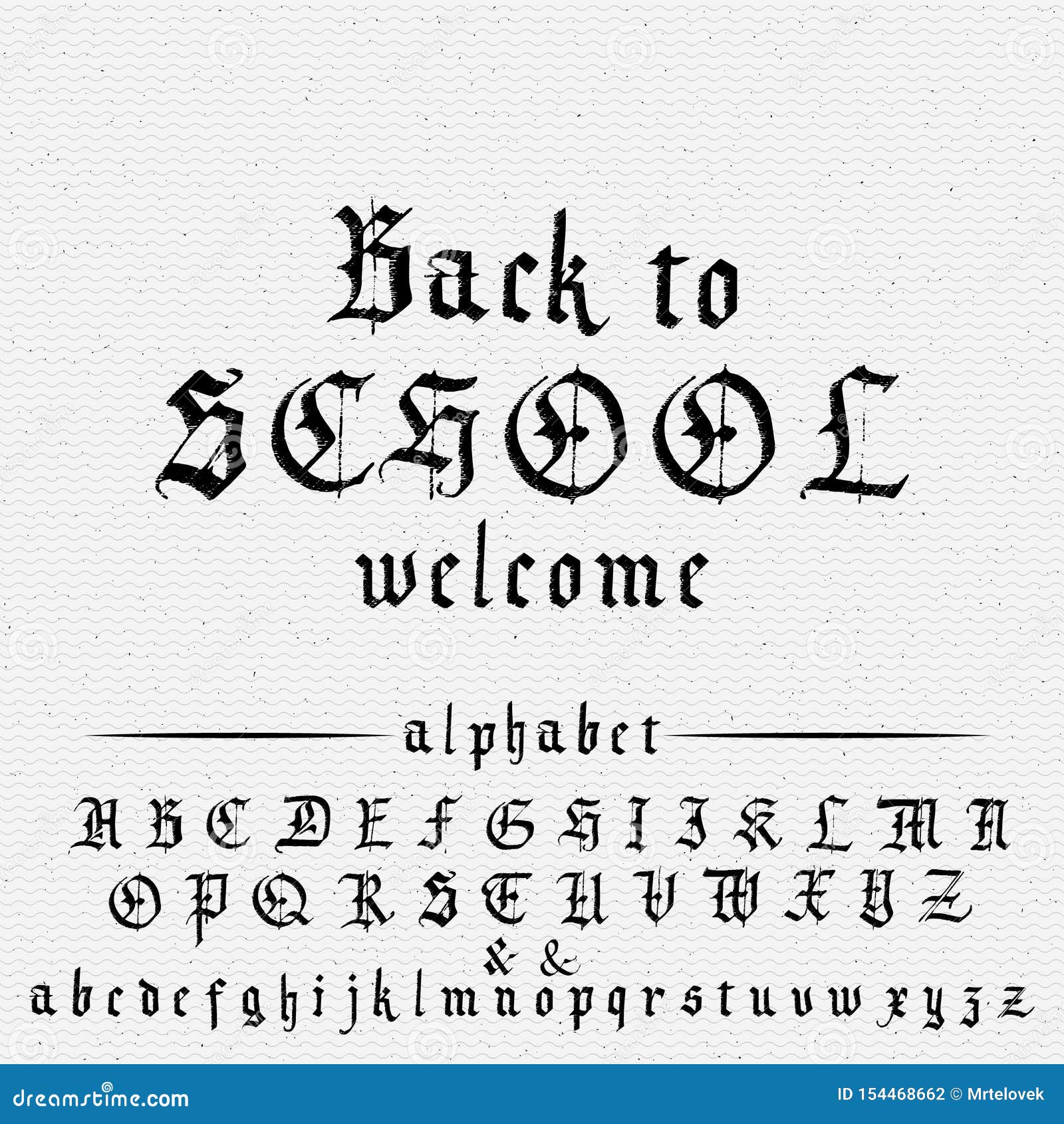 Back To School - Banner, Gothic Font for Typography Design, Posters ...