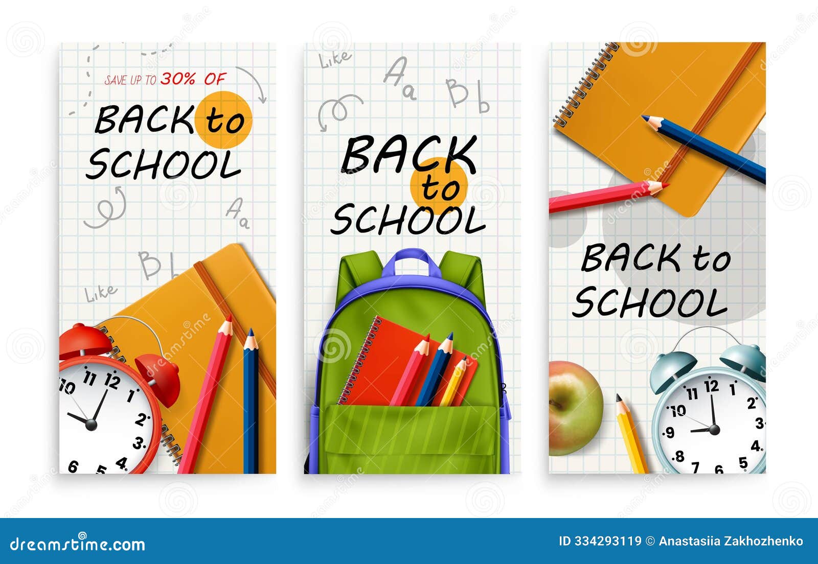 Back To School Banner with Realistic Backpack Stock Vector ...