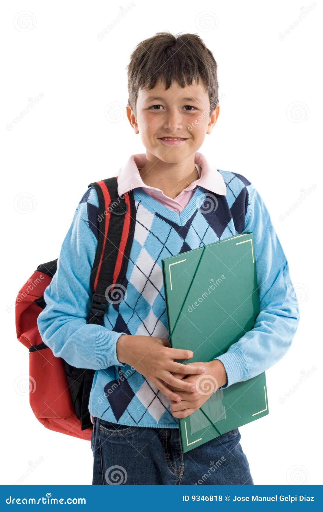Back To School. Beautiful Student Boy Stock Photo - Image of holding ...