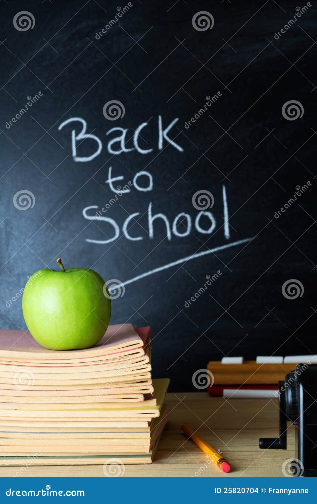 Back to School Blackboard stock photo. Image of homework - 25820704