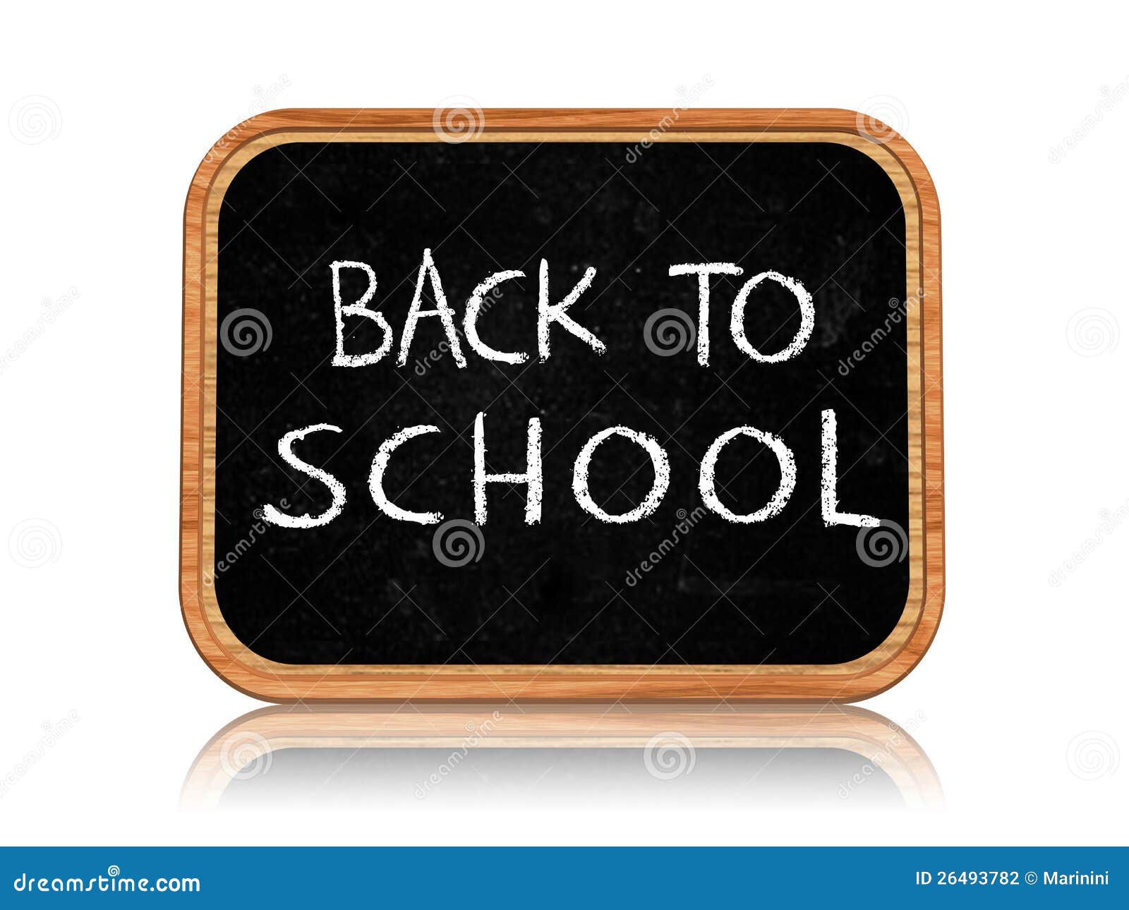 Back To School on Blackboard Stock Illustration - Illustration of ...