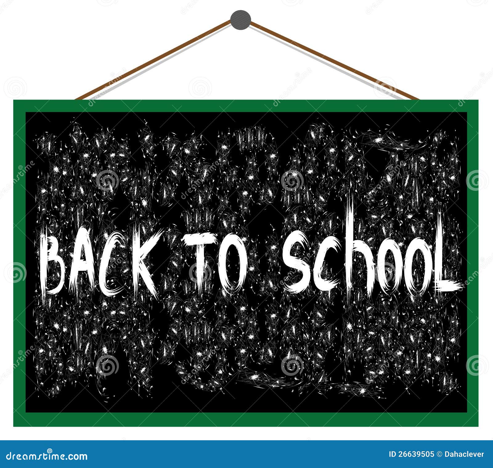 Back To School on the Blackboard Stock Vector - Illustration of draw ...