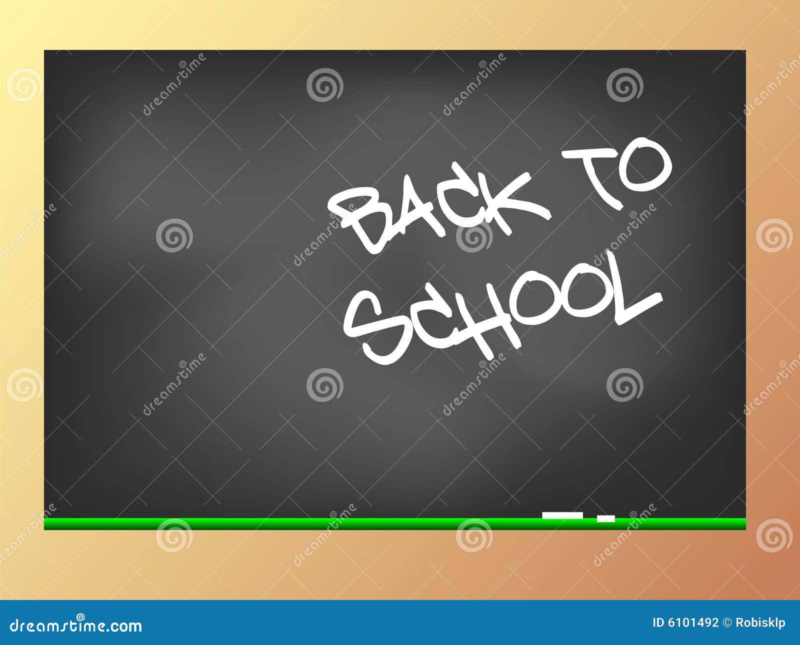 Back To School on Blackboard Stock Vector - Illustration of chalk ...
