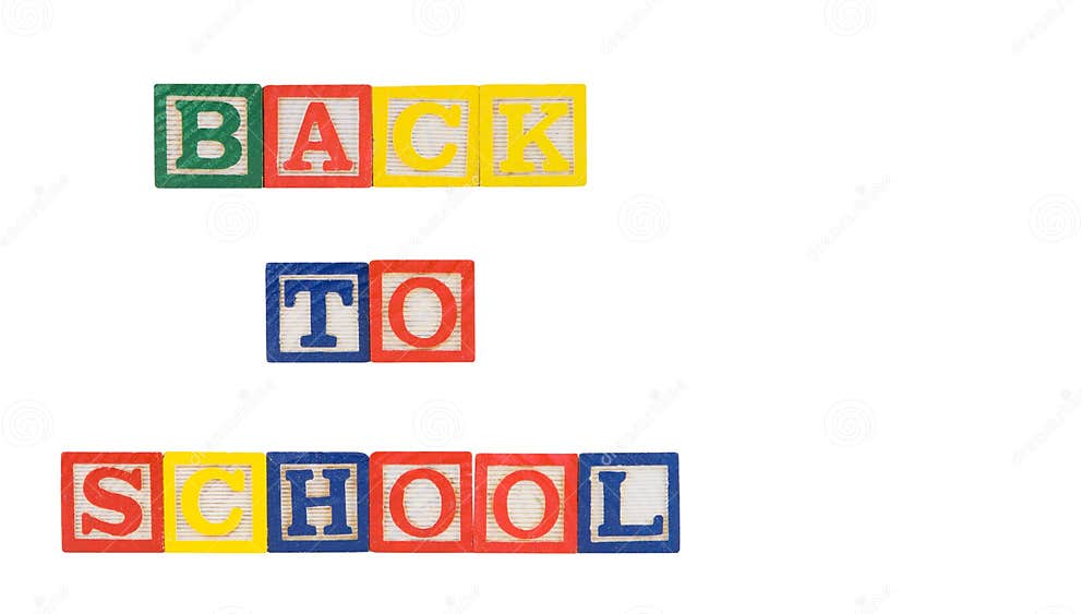 Back To School Blocks stock image. Image of isolated - 14725397