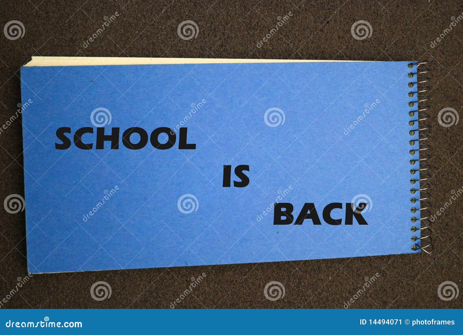 Back To School Blue Notepad Stock Image - Image of classroom, frame ...