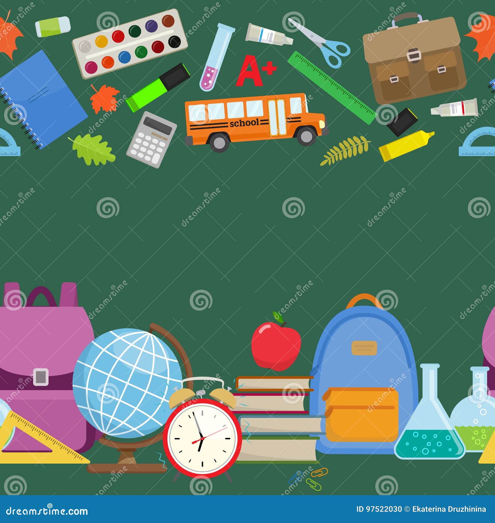 School Borders Cartoon Vector | CartoonDealer.com #29401119
