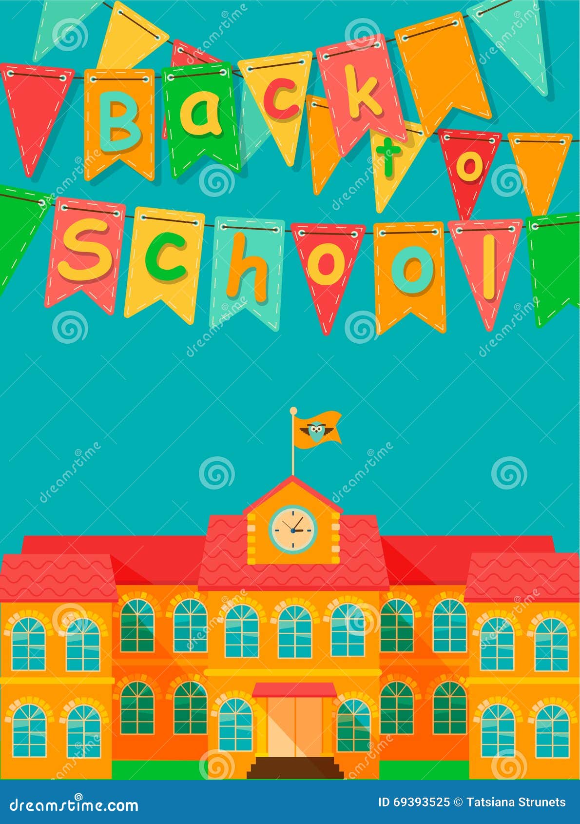 Back To School with Building. Stock Illustration - Illustration of ...