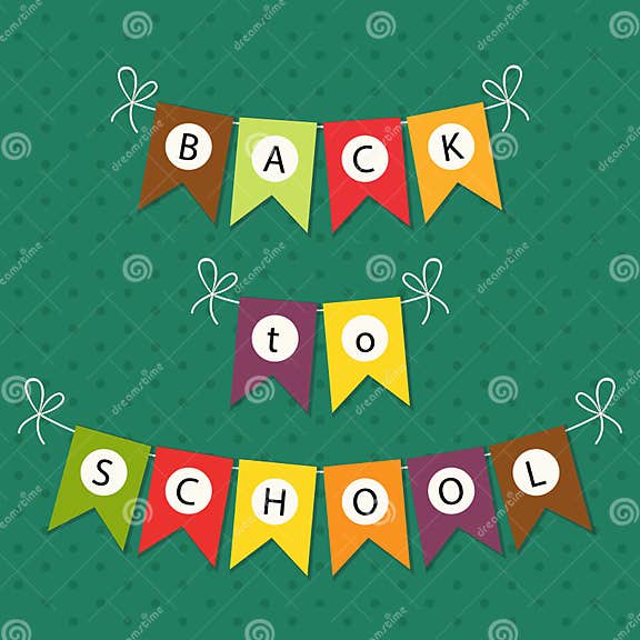 Back to school bunting stock vector. Illustration of colorful - 72996981