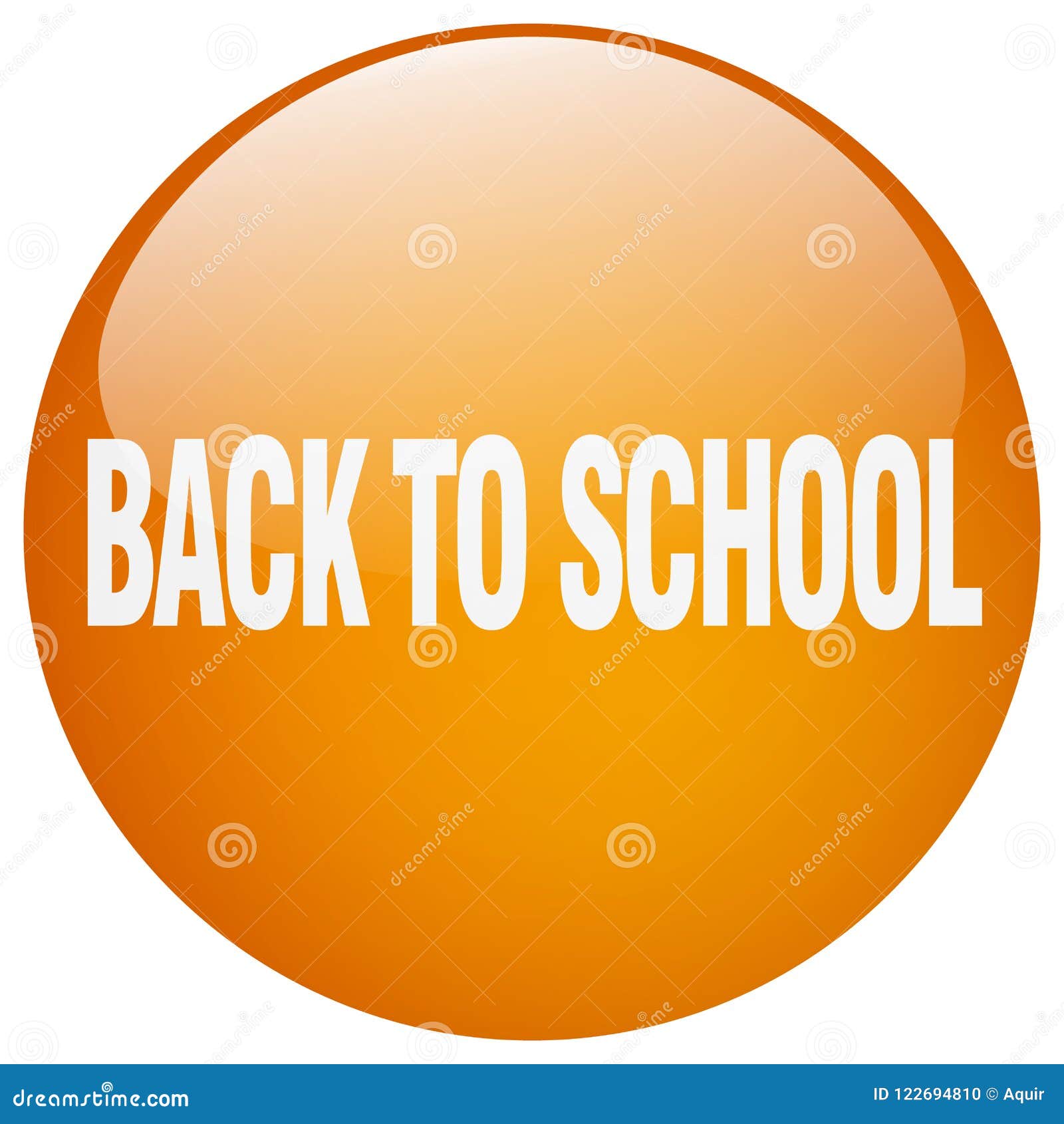 Back to school button stock vector. Illustration of push - 122694810