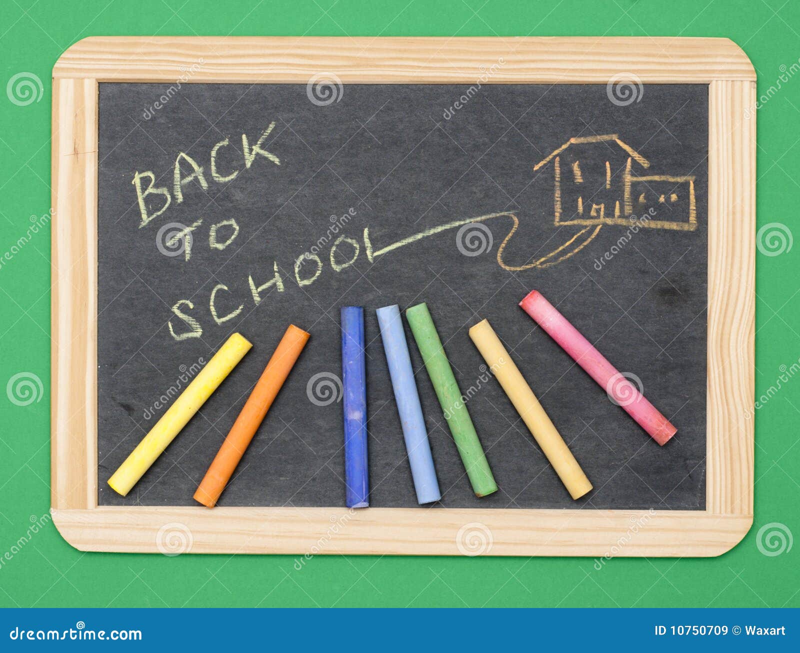 Back To School On Chalkboard Stock Image - Image of teaching, school ...