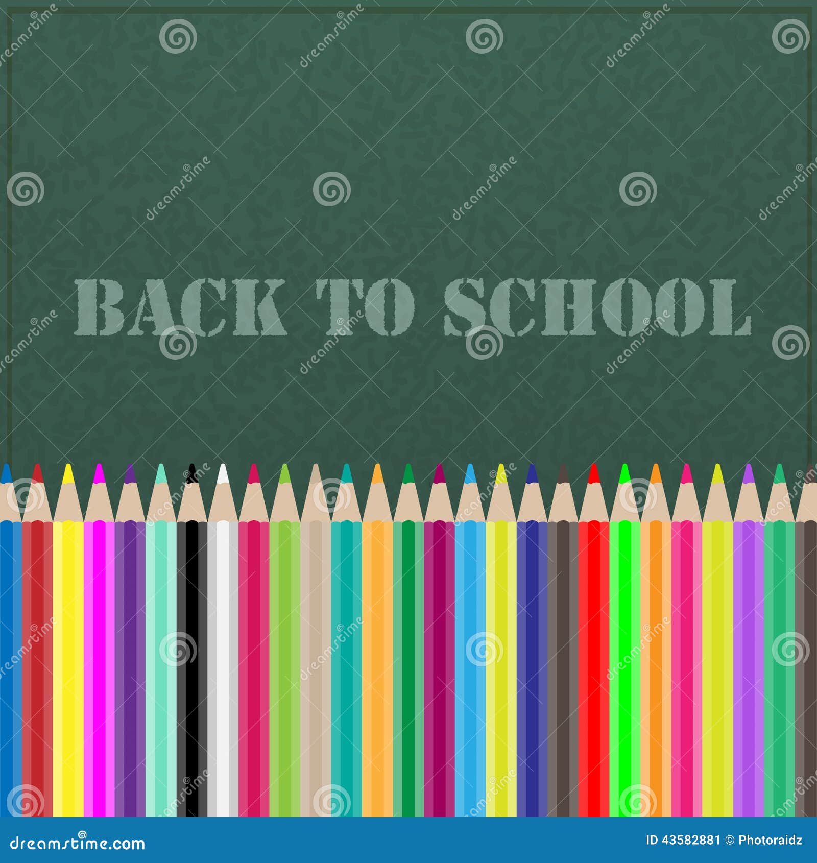 Back to school chalkboard stock illustration. Illustration of crayon ...